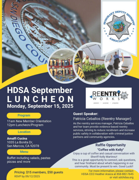 September Luncheon 2025 - San Diego County Honorary Deputy Sheriffs ...